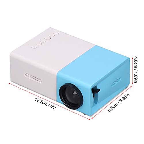 KOSDFOGE Mini Projector 1080P HD Inbuilt Speaker Mini Size Diffuse Reflection Imaging Portable Projector for Game Movie 100‑240V(American Standard)