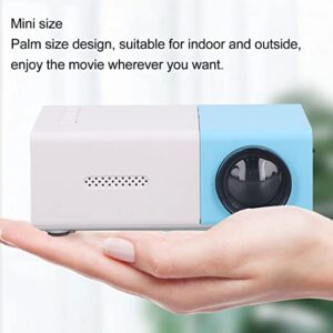 KOSDFOGE Mini Projector 1080P HD Inbuilt Speaker Mini Size Diffuse Reflection Imaging Portable Projector for Game Movie 100‑240V(American Standard)