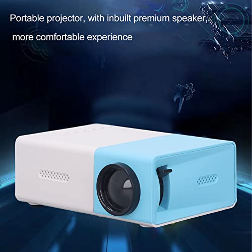 KOSDFOGE Mini Projector 1080P HD Inbuilt Speaker Mini Size Diffuse Reflection Imaging Portable Projector for Game Movie 100‑240V(American Standard)