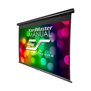 Elite Screens Yard Master Manual Projector Screen, 100-inch Outdoor Rain Water Resistant 16:9, 8K 4K Ultra HD 3D Movie Theater Cinema Front Projection, OMS100HM |US Based Company 2-YEAR WARRANTY