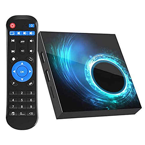 Android 10.0 TV Box, 4GB RAM 32GB ROM Android TV Box Quad-core Smart Android TV Box 64bit, Support 2.4G/5.0G Dual WiFi 6K Utral HD / 3D / H.265 with BT 5.0