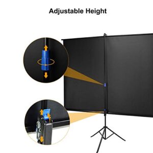 KXDFDC Projector Screen 72 100 inches Tripod Stand 16:9 Portable Projection Screen 4K 3D Movies Screen for Home Office Indoor Outdoor (Size : 72 inch)