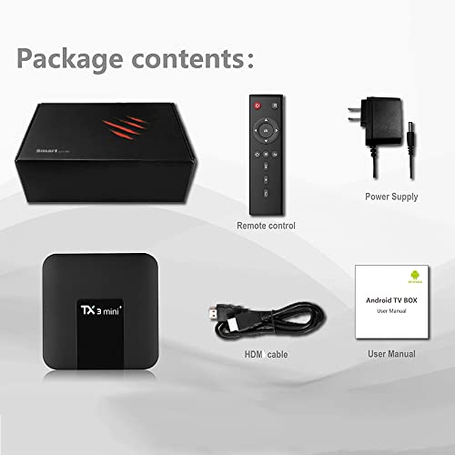 Android 11.0 TV Box, TX3 Mini Plus RAM 4GB ROM 64GB Quad Core Amlogic S905W2 Google Certified Ultra 4K HDR AV1 Dual Band WiFi 2.4G/5.8G BT 4.2 Home Smart X88 Streaming Media Player