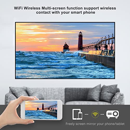 CXDTBH Ga828 Full Projector Native 1920x 1080p Projetor Android 9.0 Smart Phone Video Beamer Led 3D Home Theater Cinema ( Color : Multiscreen Version )