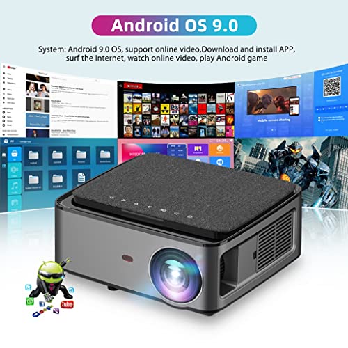 CXDTBH Ga828 Full Projector Native 1920x 1080p Projetor Android 9.0 Smart Phone Video Beamer Led 3D Home Theater Cinema ( Color : Multiscreen Version )