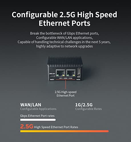 Nanopi R5C Mini WiFi Router OpenWRT with Dual PCIe 2.5Gbps Ethernet Ports 1GB LPDDR4X RAM Based in Rockchip RK3568B2 Soc for Smart Home Gateway Support Android Ubuntu (with M.2 WiFi Module)