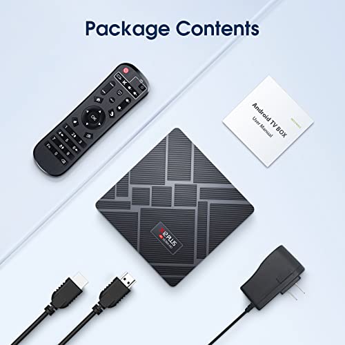 Android TV Box 11.0, X12 Plus Android 11 TV Box 4GB RAM 32GB ROM, RK3318 Quad-Core 64bits 100M LAN Dual-WiFi 2.4G/5G Android Box with 4K/AV1/3D/USB 3.0/BT 4.2