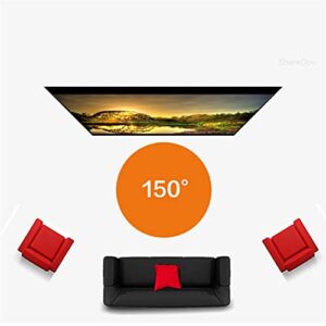 LLAMN Manual Pull Down Projector Screen 60 72 84 100 Inch 16:9 Widescreen Retractable Auto-Locking Portable Projection Screen ( Size : 100 inch )