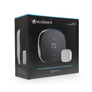 ecobee4 smart thermostat with built-in alexa, room sensor included