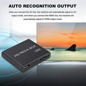 Full HD Mini Box Media Player 1080P HDMI Media Player Box Support USB MMC RMVB MP3 AVI MKV Portable Digital Player Support USB Drive, Mobile Hard Drive, SD Card(US)