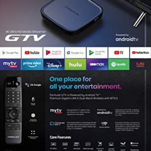 Formuler Gtv Certified Android Tv 9.0 + Bluetooth Remote Control + Extra Magnetic Phone Car