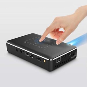 XDCHLK Mini Projector,Intelligent Portable Projector Laptop PC Projectors for Outdoor，4K Decoder