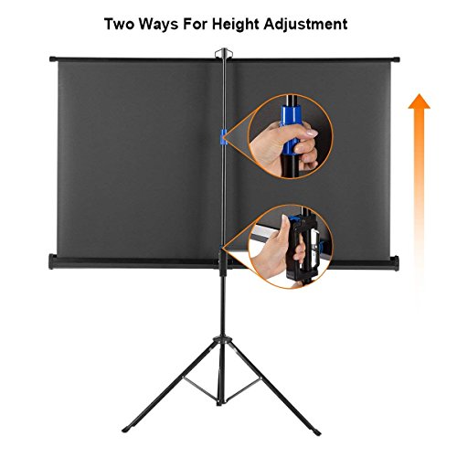 Finefurniture Portable HD Projector Screen with Tripod Stand,84 inch Diagonal 4:3 Outdoor Indoor Home Theater Projection Screens Foldable and Wrinkle-Free…