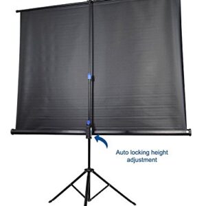 Finefurniture Portable HD Projector Screen with Tripod Stand,84 inch Diagonal 4:3 Outdoor Indoor Home Theater Projection Screens Foldable and Wrinkle-Free…