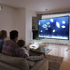 Projector and Screen,Projector with WiFi and Bluetooth&Projector Screen with Stand 100 inch Build Home Theater Portable use for Indoor Party,Match,Gaming,Moving Night