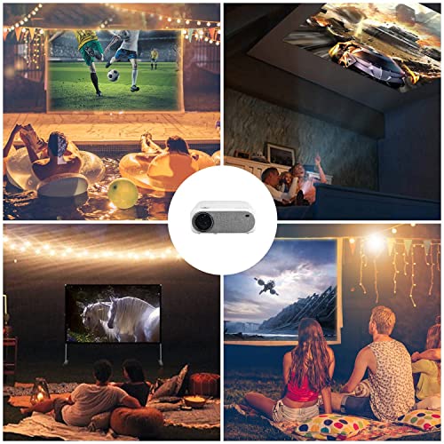 Projector and Screen,Projector with WiFi and Bluetooth&Projector Screen with Stand 100 inch Build Home Theater Portable use for Indoor Party,Match,Gaming,Moving Night