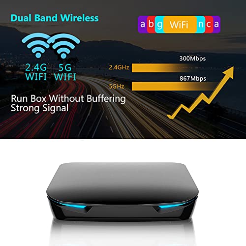 Android 9.0 TV Box 2GB 16GB, Smart TV Box with Amlogic S905X3 Ethernet 100M 2.4G 5G WiFi BT 4.2 USB 3.0 Support Ultra HD 1080P 4K 8K HDR 10