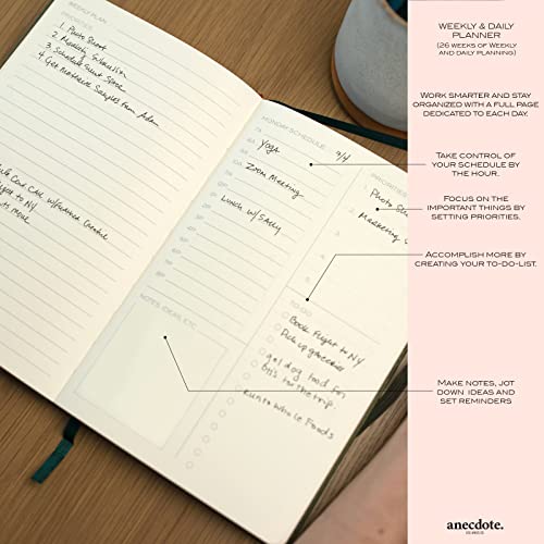 Anecdote 2023 Planner. A Daily, Weekly and Monthly Planner 2023. Achieve Your Goals With This Weekly Planner, A5 size, Hardcover Agenda. Start Anytime. 2023 Planner Weekly Monthly & Daily Planners.