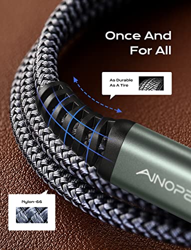 AINOPE 10Gbps Micro B to USB C Hard Drive Cable 1.6FT/0.5m, [Nylon Braided] USB C to Micro B Cord, USB C to External Hard Drive Cable for Seagate WD Toshiba Westgate, MacBook Air M2 Pro