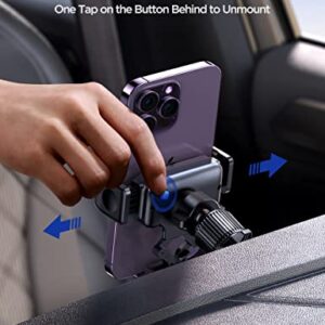 JOYROOM Mini Air Vent Phone Mount for Car, Hands Free Phone Holder with Telescopic Clamping & Folding Back, Car Mount for All iPhone Samsung & Other Smartphone