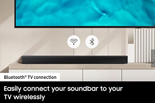 SAMSUNG HW-B450 2.1ch Soundbar w/Dolby Audio, Subwoofer Included, Bass Boosted, Wireless Bluetooth TV Connection, Adaptive Sound Lite, Game Mode, 2022