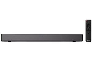 hisense hs214 2.1ch sound bar with built-in subwoofer, 108w, all-in-one compact design with wireless bluetooth, powered by dolby audio, roku tv ready, hdmi arc/optical/aux/usb, 3 eq modes,black