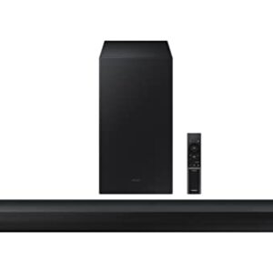 SAMSUNG HW-B550/ZA 2.1ch Soundbar w/Dolby Audio, DTS Virtual:X, Bass Boosted, Subwoofer Included, Adaptive Sound Lite, Bluetooth Multi Device Connection, Wireless Surround Sound Compatible, 2022