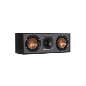 klipsch r-52c powerful detailed center channel home speaker – black