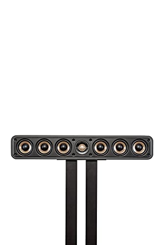 Polk Signature Elite ES35 Slim Center Channel Speaker - Hi-Res Audio Certified, Dolby Atmos & DTS:X Compatible, 1" Tweeter & (6) 3" Woofers, Dual Power Port for Effortless Bass, Stunning Black