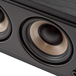 Polk Signature Elite ES35 Slim Center Channel Speaker - Hi-Res Audio Certified, Dolby Atmos & DTS:X Compatible, 1" Tweeter & (6) 3" Woofers, Dual Power Port for Effortless Bass, Stunning Black