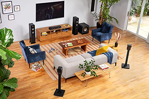 Polk Signature Elite ES35 Slim Center Channel Speaker - Hi-Res Audio Certified, Dolby Atmos & DTS:X Compatible, 1" Tweeter & (6) 3" Woofers, Dual Power Port for Effortless Bass, Stunning Black