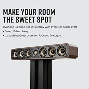 Polk Signature Elite ES35 Slim Center Channel Speaker - Hi-Res Audio Certified, Dolby Atmos & DTS:X Compatible, 1" Tweeter & (6) 3" Woofers, Dual Power Port for Effortless Bass, Stunning Black