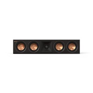 Klipsch Reference Premiere RP-404C II Center Channel Speaker with Shallow-Depth Sealed Design and 4” Cerametallic Woofer for Crystal-Clear Home Theater Dialogue in Ebony