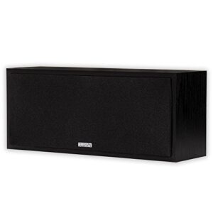 acoustic audio psc-43 dual 4″ 2-way center channel loudspeaker 150 watt – black ash finish