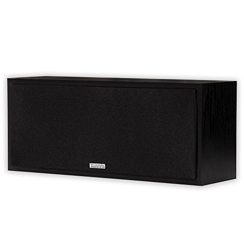 Acoustic Audio Psc-43 Dual 4" 2-Way Center Channel Loudspeaker 150 Watt - Black Ash Finish