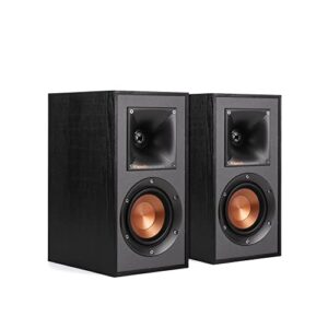 klipsch r-41m powerful detailed bookshelf home speaker set of 2 black