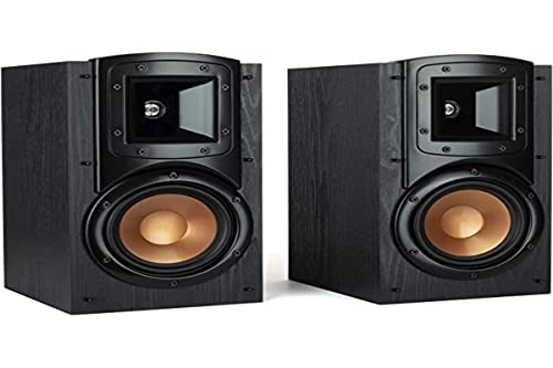 Klipsch Synergy Black Label B-200 Bookshelf Speaker Pair with Proprietary Horn Technology, a 5.25” High-Output Woofer and a Dynamic .75” Tweeter for Surrounds or Front Speakers in Black