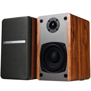 singing wood t25 passive 2 way bookshelf speakers with preinstalled wall mount bracket- 4 inch woofer and silk dome tweeter- receiver or amplifier needed to operate- 60 watts(beech wood-pair)