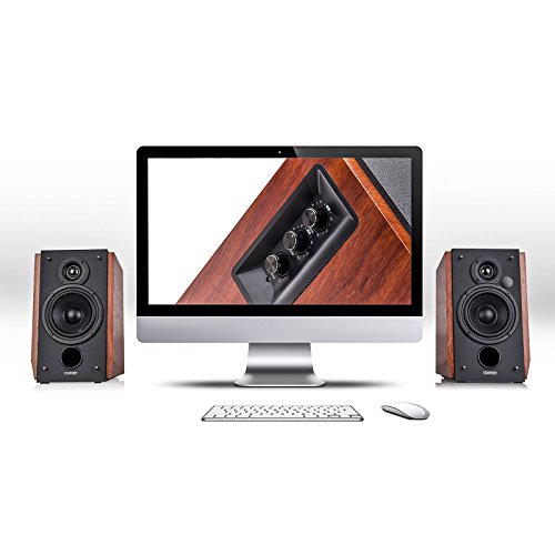 Edifier R1700BT Bluetooth Bookshelf Speakers - Active Near-Field Studio Monitors - Powered Speakers 2.0 Setup Wooden Enclosure - 66w RMS