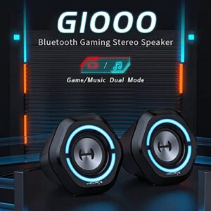 Edifier G1000 USB Computer Speakers,USB-Powered Bluetooth 5.3 PC Gaming Speakers for Desktop Computer Laptop and Mobile Phone USB 3.5mm Aux Bluetooth Input RGB Lights Black