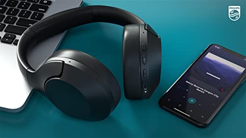 Philips H8506 Over-Ear Wireless Headphones with Noise Canceling Pro (ANC) and Multipoint Bluetooth Connection, 60 Hours Playtime, (TAH8506BK/00)