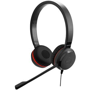 Jabra Evolve 30 II Wired Headset, Stereo, MS-Optimized – Telephone Headset with Superior Sound for Calls and Music – 3.5mm Jack/USB Connection – Pro Headset with All-Day Comfort