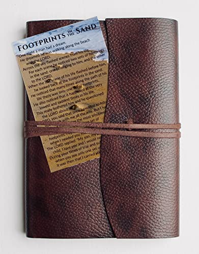 Footprints in The Sand Poem Bookmark - and Inspirational Magnetic Bookmarks, Pocket Size Motivational Card Set | Christian Cardstock and Prayer Bookmarks for Bible Study, Book, Journal | 7 Items