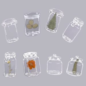 toymis 20pcs flower bookmark, transparent bookmark clear waterproof diy dried flower bookmarks craft for home diy craft reading scrapbook (regular bottle)