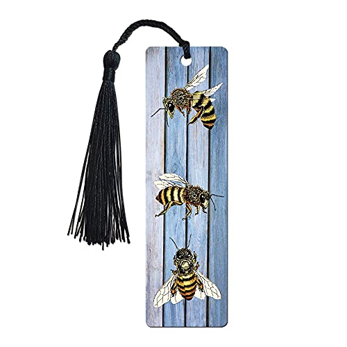 FIVE ELEPHANT Bee Bookmark | Illustrated Bookmarks | Double-Sided Bookmarks | Cozy Bookmarks, Gift for Book Lover Writers Friend