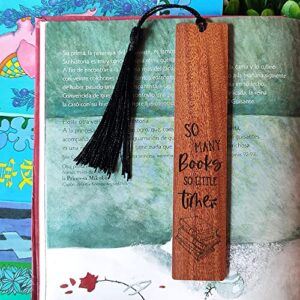 Funny Book Quote Wood Book Markers for Women Inspirational, Motivational Bookmarks for Teachers Students School Home Office Supplies, Book Lover Girl Sister Friends Female Gifts