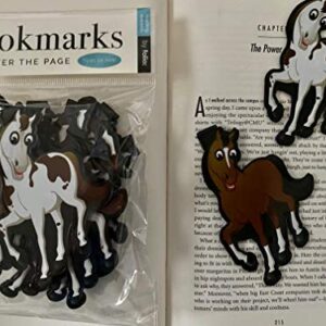 Horse Bookmarks - (Set of 20 Book Markers) Bulk Animal Bookmarks for Students, Kids, Teens, Girls & Boys. Ideal for Reading incentives, Birthday Favors, Reading Awards and Classroom Prizes!