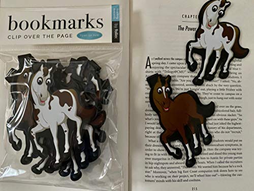 Horse Bookmarks - (Set of 20 Book Markers) Bulk Animal Bookmarks for Students, Kids, Teens, Girls & Boys. Ideal for Reading incentives, Birthday Favors, Reading Awards and Classroom Prizes!