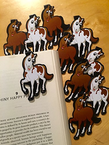 Horse Bookmarks - (Set of 20 Book Markers) Bulk Animal Bookmarks for Students, Kids, Teens, Girls & Boys. Ideal for Reading incentives, Birthday Favors, Reading Awards and Classroom Prizes!