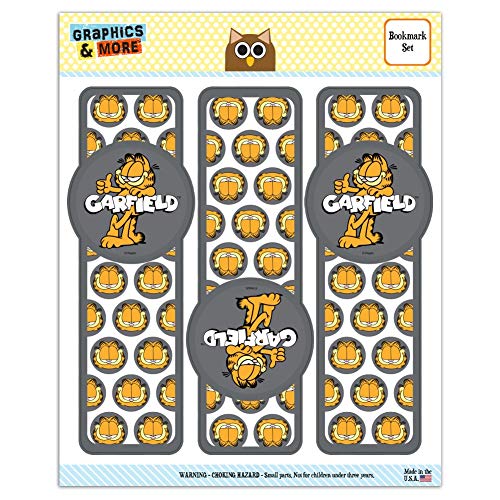 Garfield with Logo Set of 3 Glossy Laminated Bookmarks